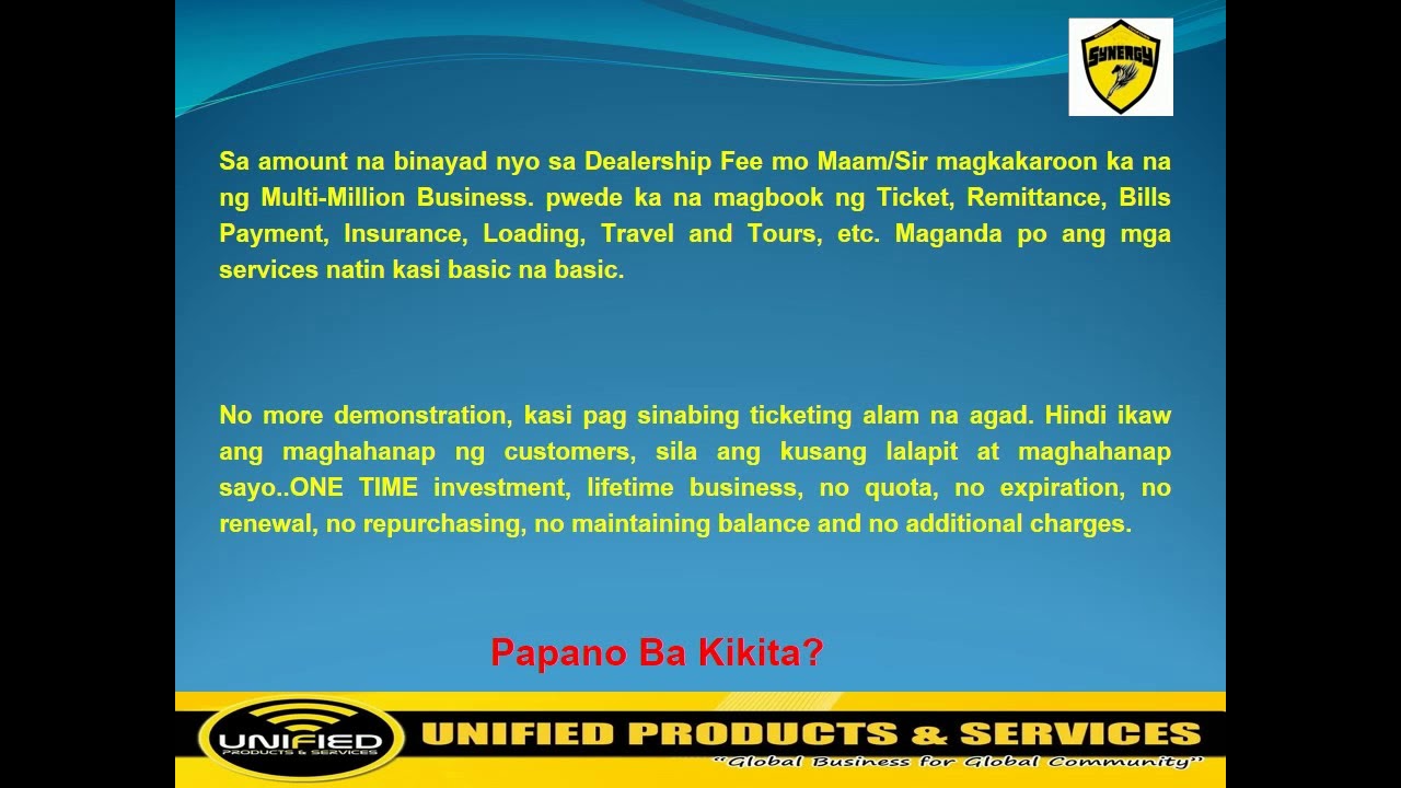 UNIFIED PRODUCTS & SERVICES PRESENTATION - YouTube