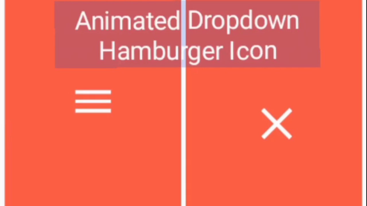 Animated Dropdown Icon. Hamburger. - YouTube