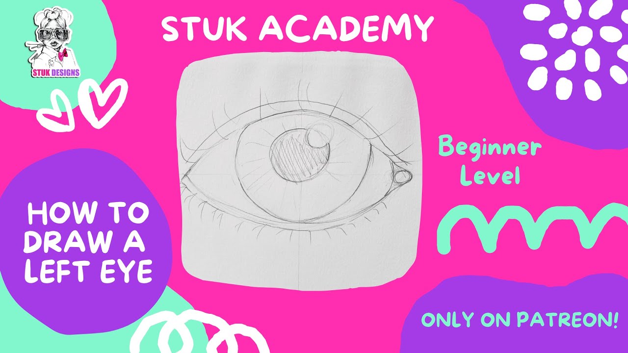 HOW TO DRAW A BEGINNERS LEFT EYE - YouTube