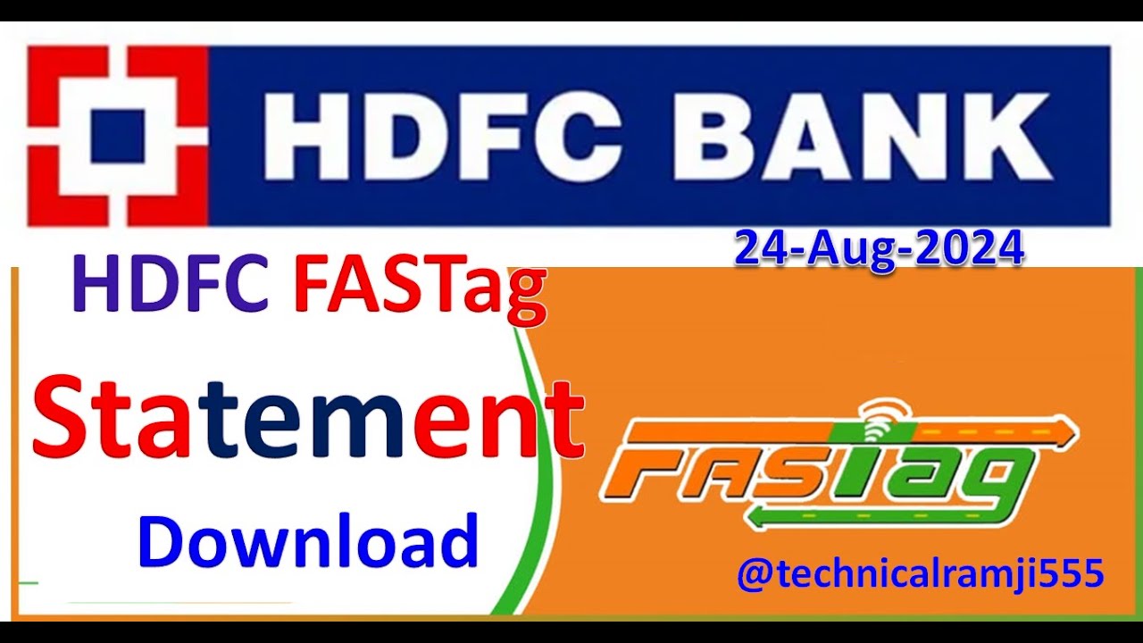 HDFC FAStag STATEMENT Download - YouTube