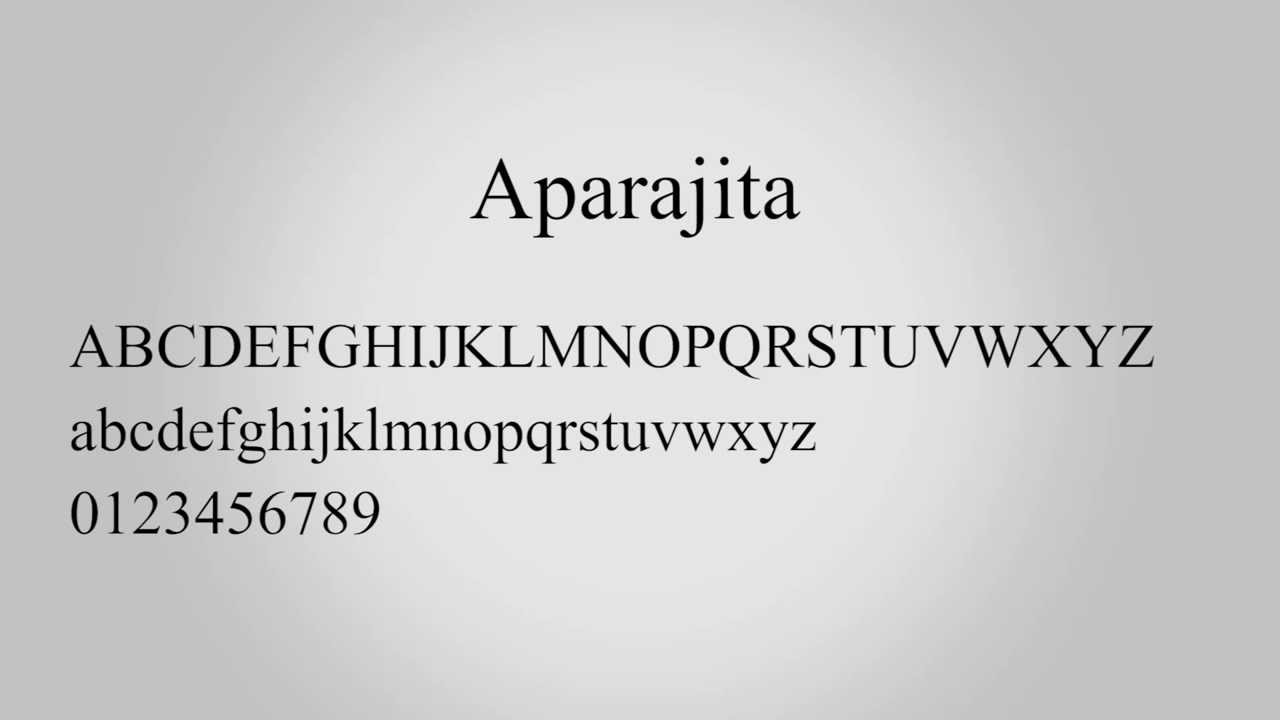Aparajita Font - YouTube