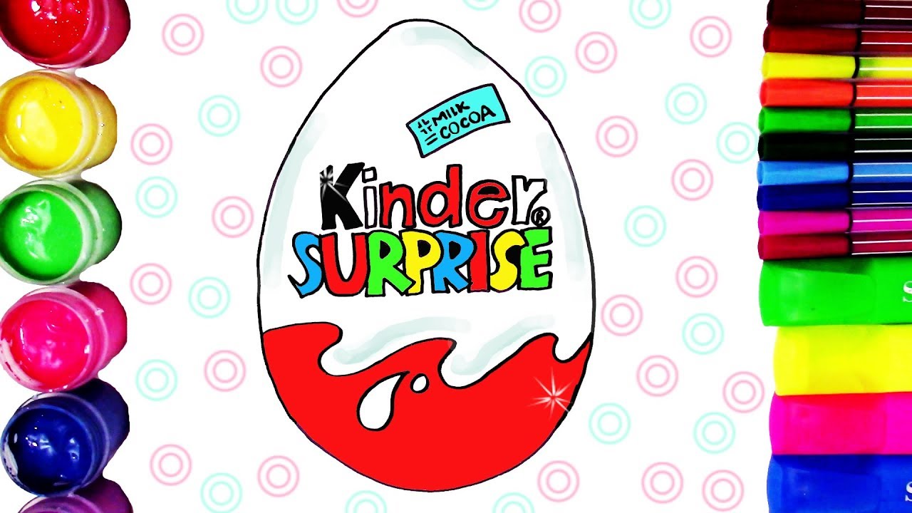 How to Draw Kinder Suprise | Coloring Pages | Youtube Videos for Kids ...