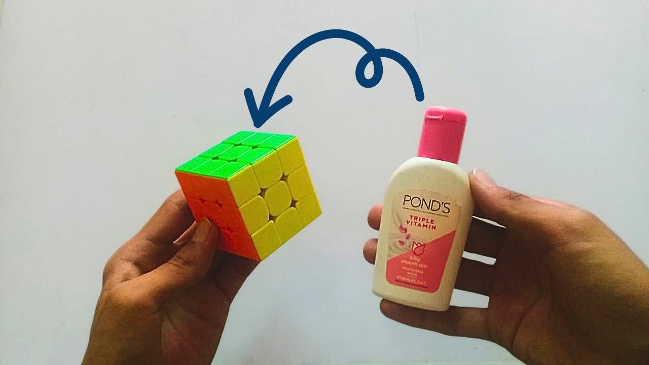 Experiment on Rubik's cube || Using Lotion in my cube || Will it's work ...