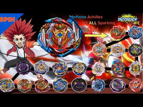 【Sword Infinite Achilles VS ALL Beyblade Burst Sparking Marathon Battle】 ベイブレードバースト 베이블레이드 버스트