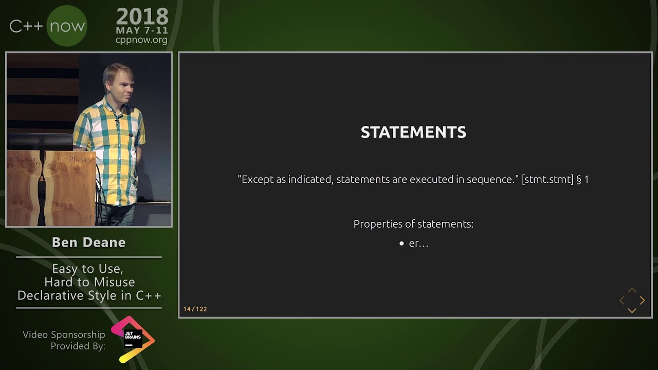 C++Now 2018: Ben Deane “Easy to Use, Hard to Misuse: Declarative Style in C++” - YouTube