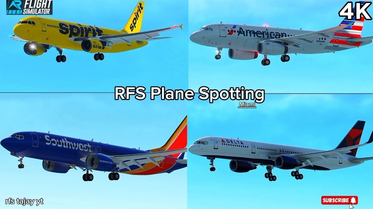 RFS-New Plane Spotting in Miami Int'l Airport Landing And Take off # ...