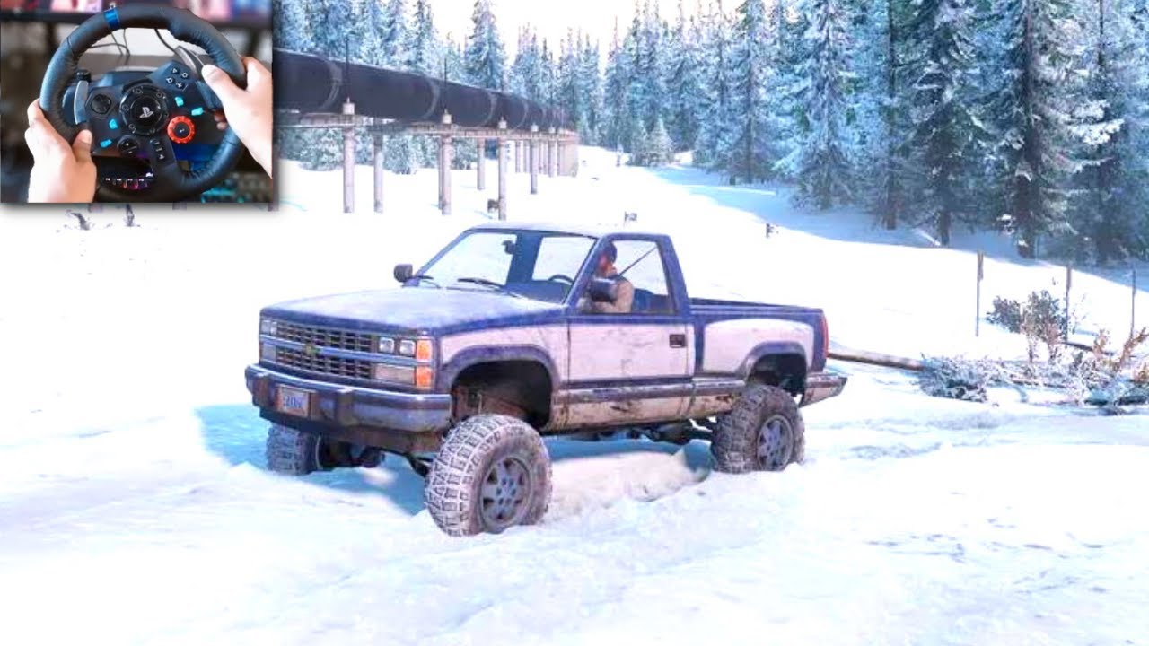 Doing my first job in Town - Snow Runner | Steering Wheel Gameplay ...