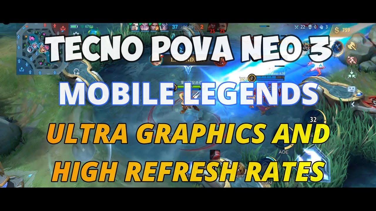 Mobile Legends in Tecno POVA Neo 3 - YouTube