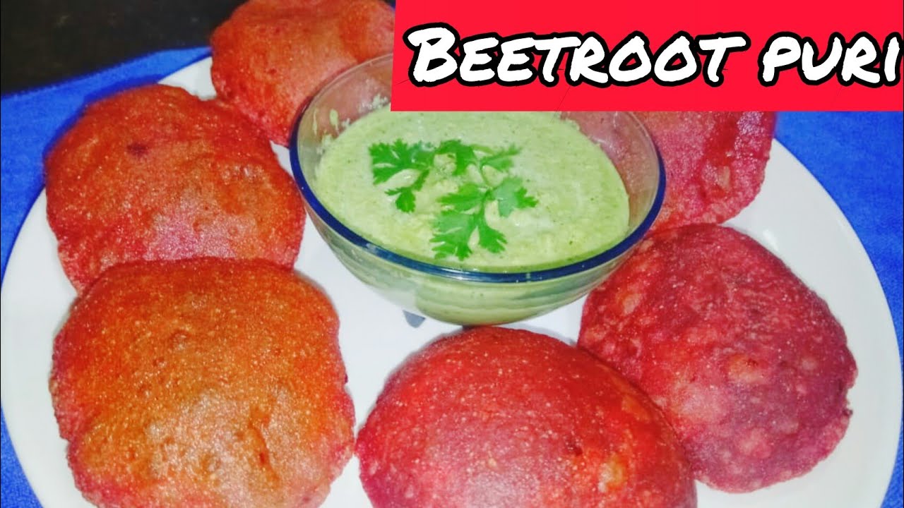 Beetroot Puri recipe | beetroot puri | how to make easy beetroot puri ...