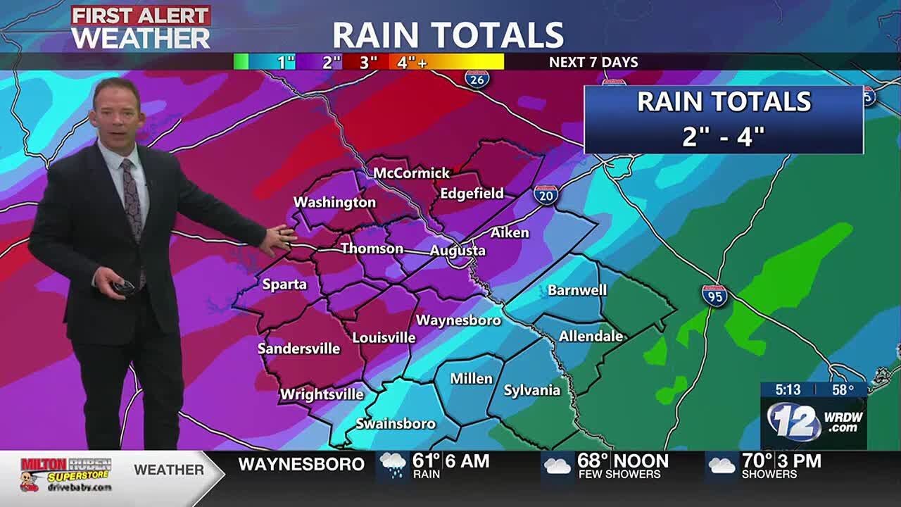 Rainy & Mild Today, Front Moves Through Wed. Turning Cooler - YouTube