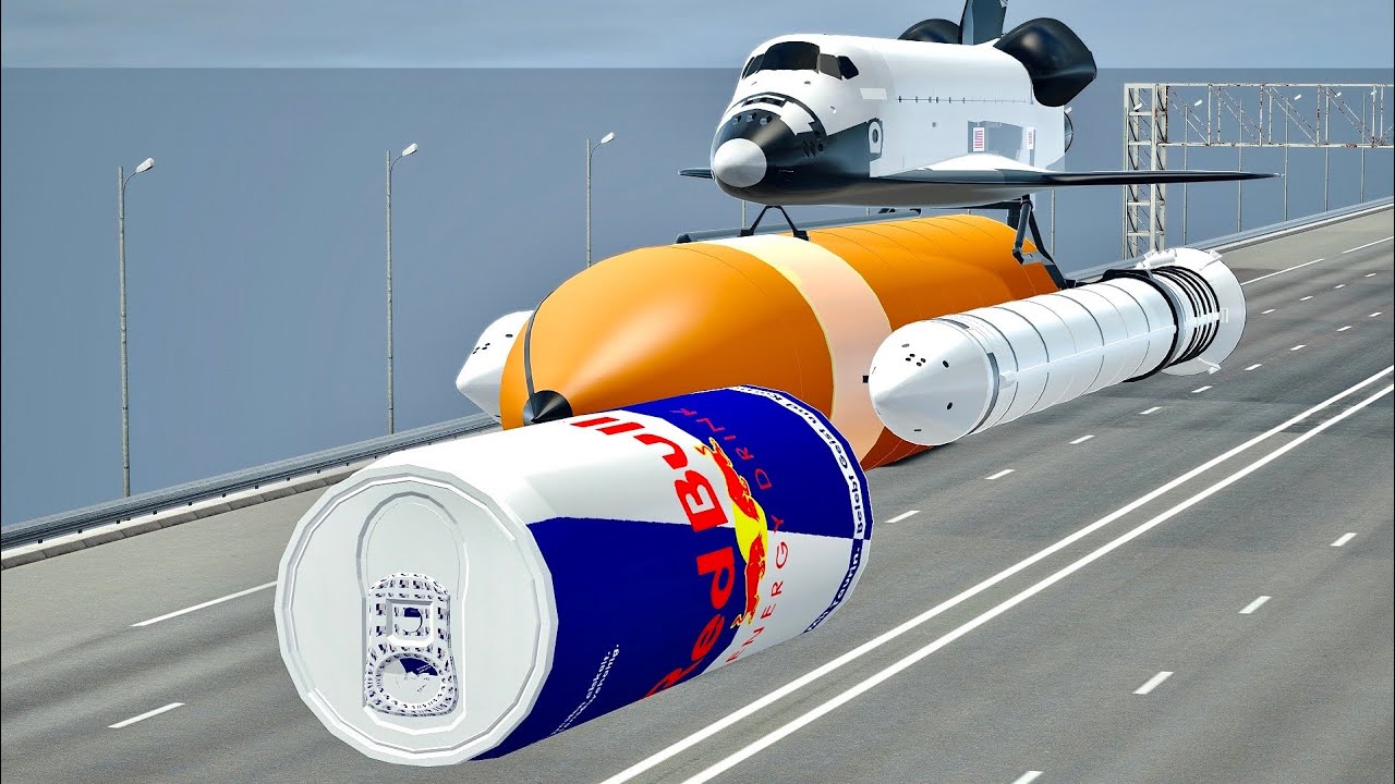 NASA Space Shuttle vs Red Bull Tank Monster - Drag Race 20 KM - YouTube