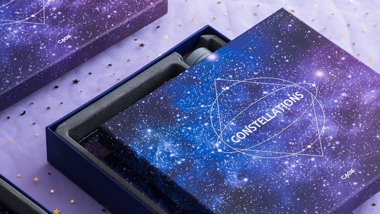 Starry Constellation Lock Diary Set Box with Pen & Tapes - YouTube