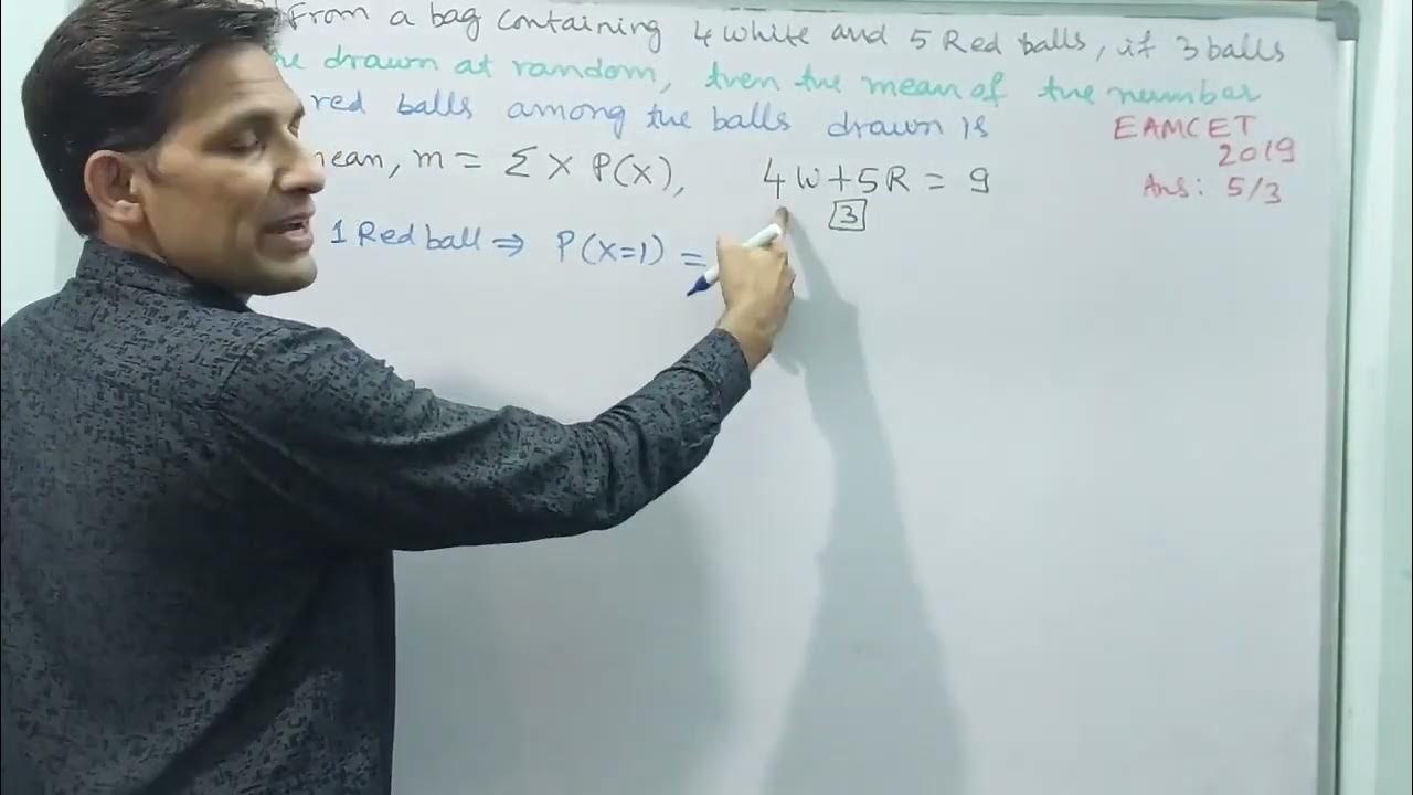 EAMCET, RANDOM VARIABLES AND PROBABILITY DISTRIBUTIONS, INTER 2A, PART 1 - YouTube