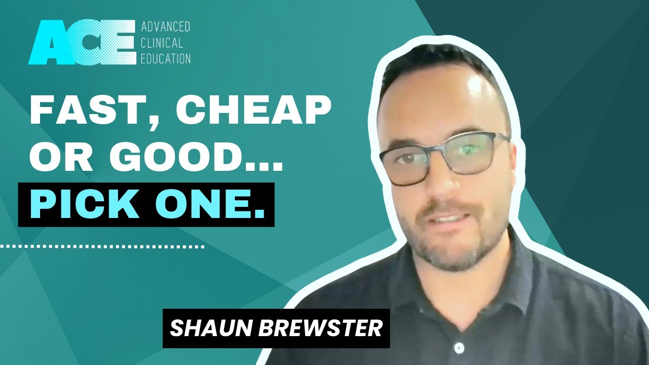 Fast, Cheap or Good… Pick one. - YouTube