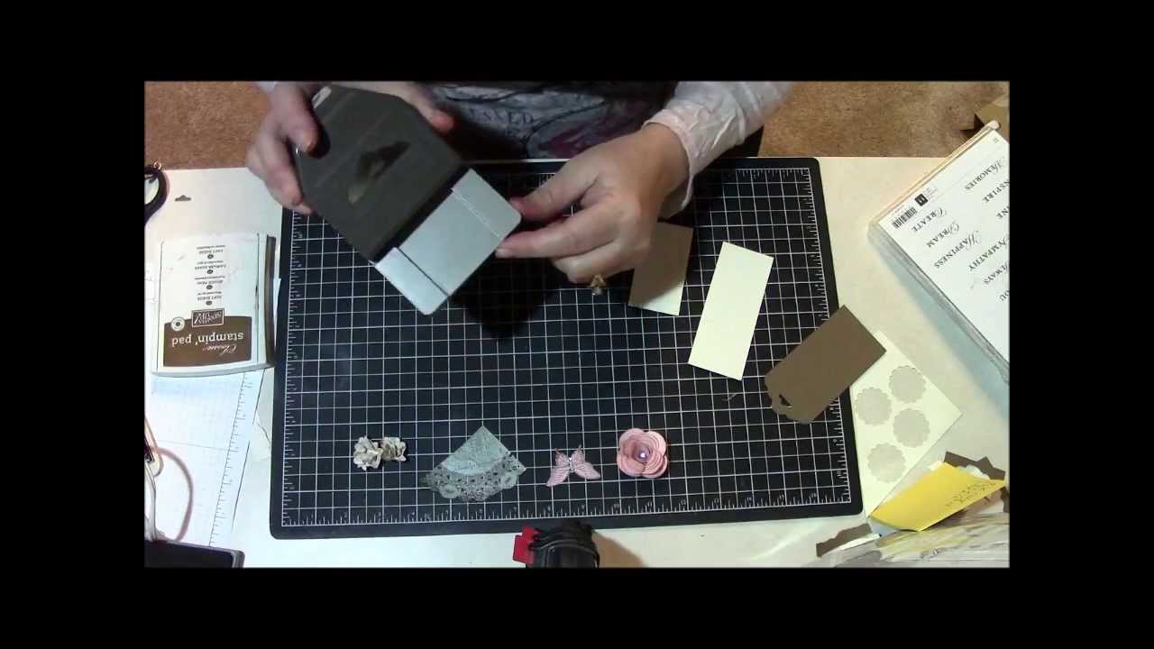 How to make a layered tag using the Scalloped Edge Tag Punch - YouTube
