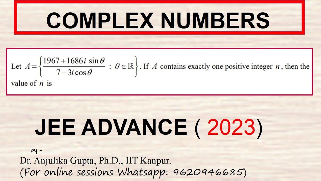 #18 || Complex Numbers || JEE ADV 23 || Problem and Solution || - YouTube
