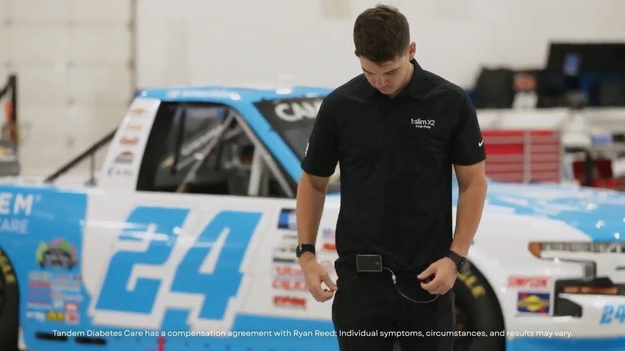Professional Race Car Driver with diabetes Ryan Reed prepares for race ...