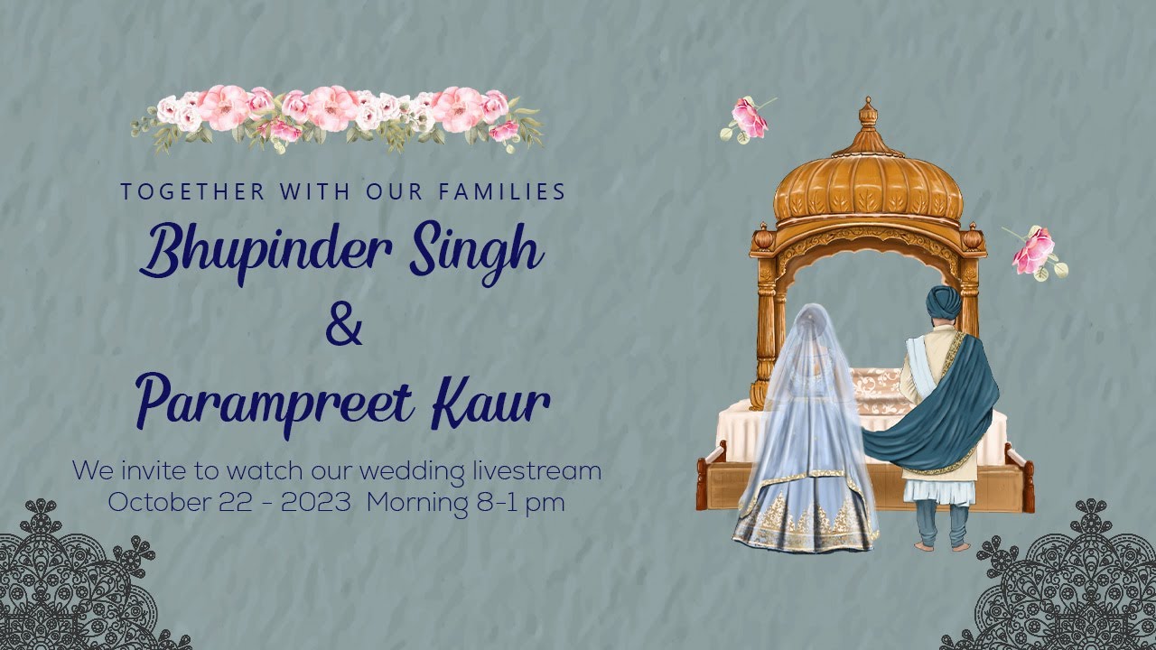 Live: Anand Karaj Samagam|| Bhupinder Singh & Parampreet Kaur ll ...