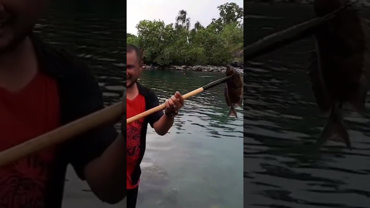 TANGKAP IKAN DASAR PAKAI TOMBAK KAYU - YouTube