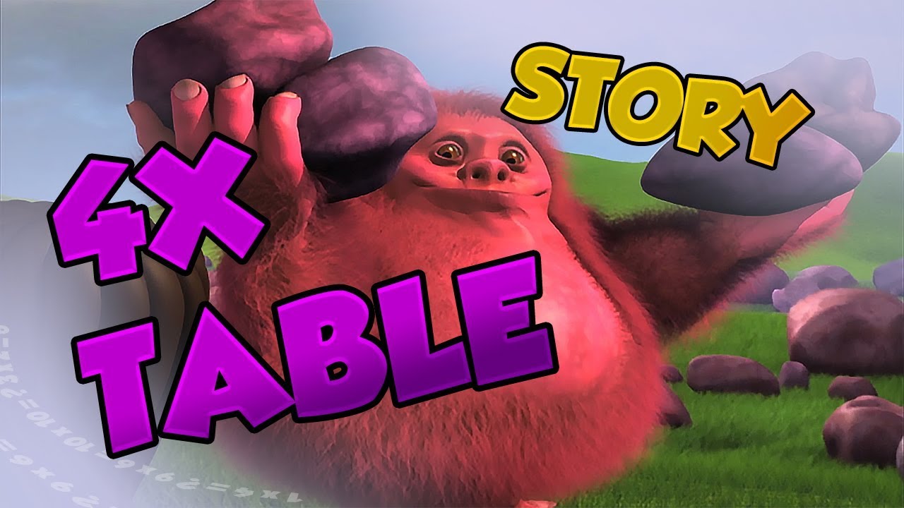 4 TIMES TABLE ADVENTURE - NARRATED STORY - YouTube
