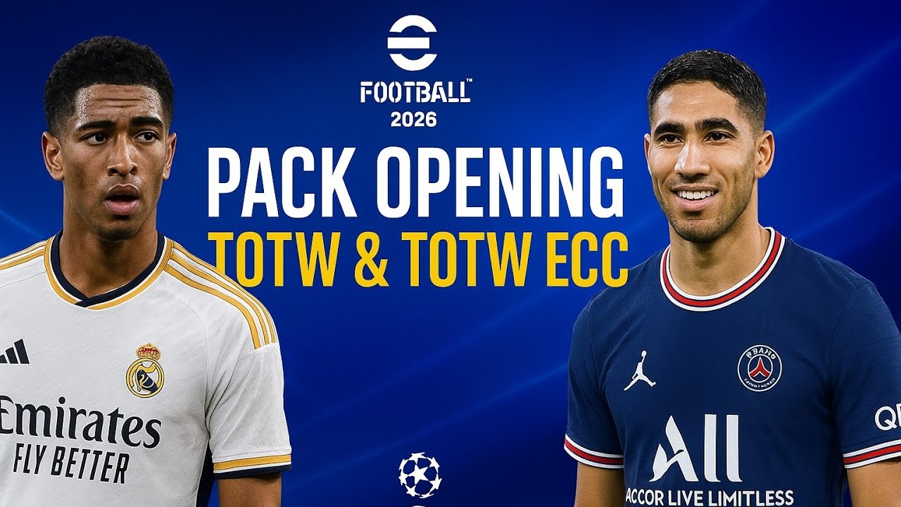 Pack Opening: TOTW & TOTW ECC 🔥 | eFootball 2026 - YouTube