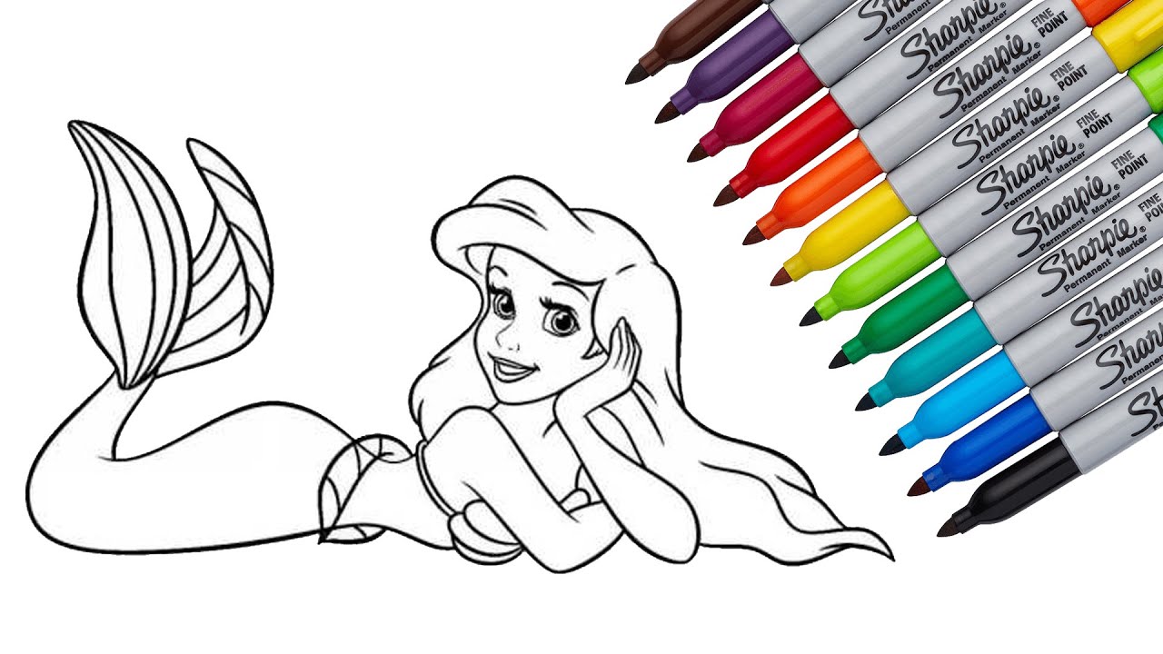 Mermaid Princess 🧜‍♀️ A little Mermaid Ariel🧜 How to Coloring ...