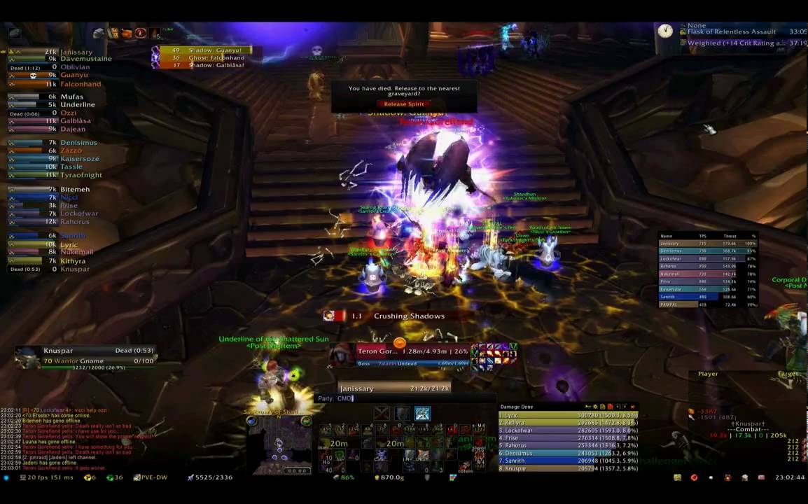 Post Mortem ( WOW Guild ) Dentarg beating Teron in Black Tempel - YouTube