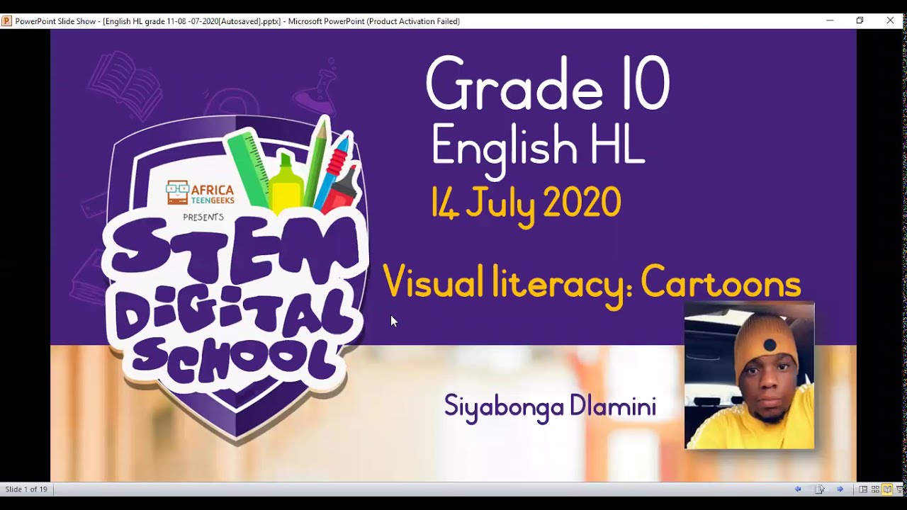 Grade 10 - English HL | 14 July 2020 | Visual literacy - Cartoons - YouTube