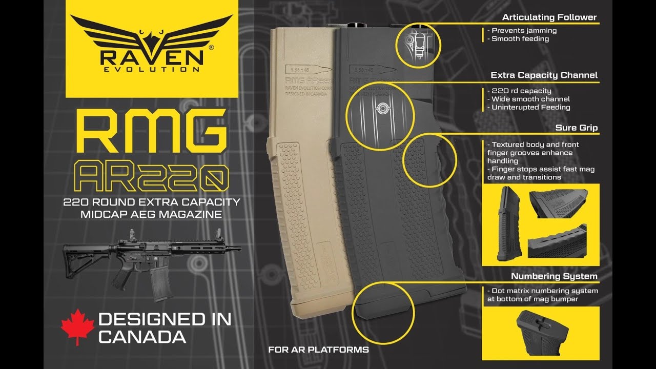 Raven Evolution RMG 220 rnd Midcap Magazine Review - YouTube