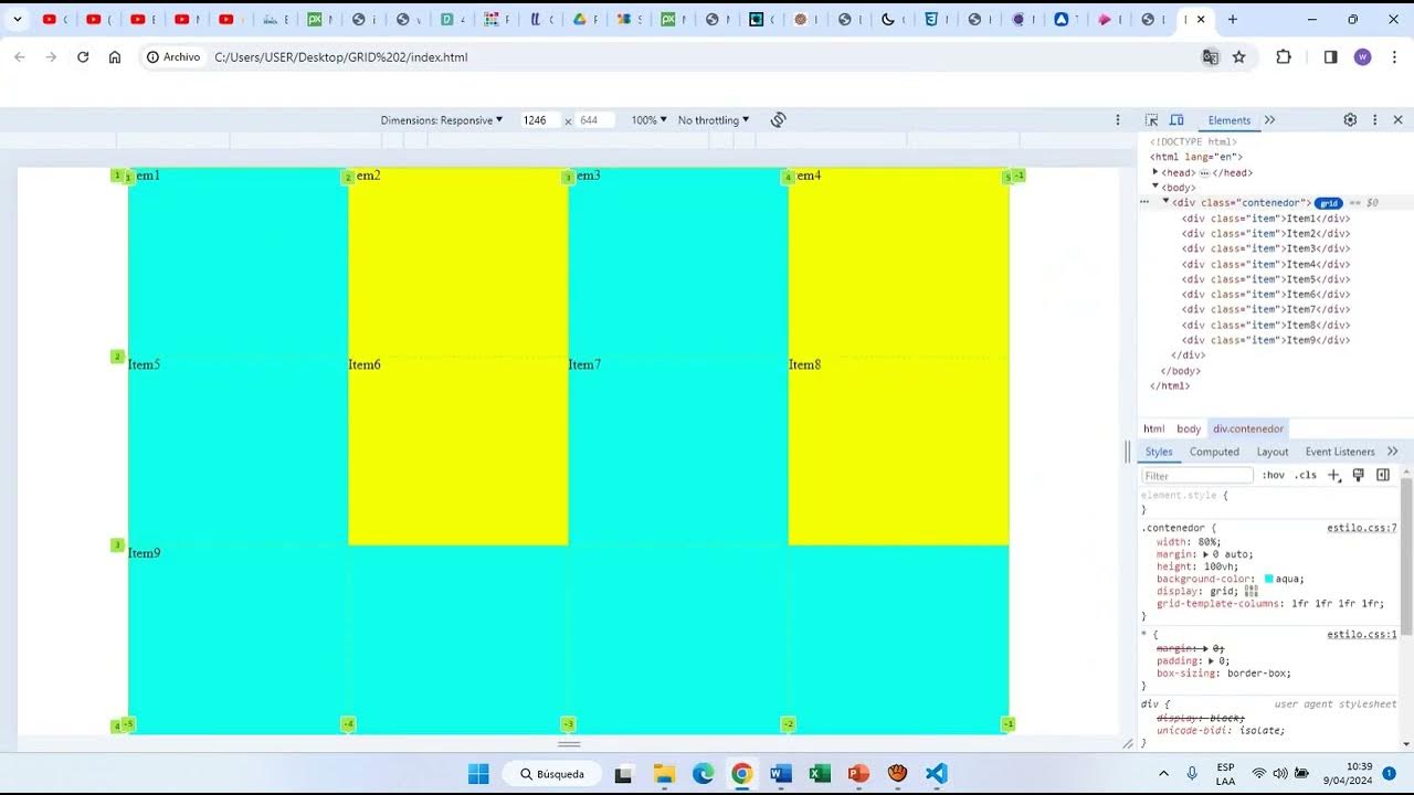 HTML-CSS-JAVASCRIPT: CLASE - 40 - GRID - PARTE 5 - YouTube