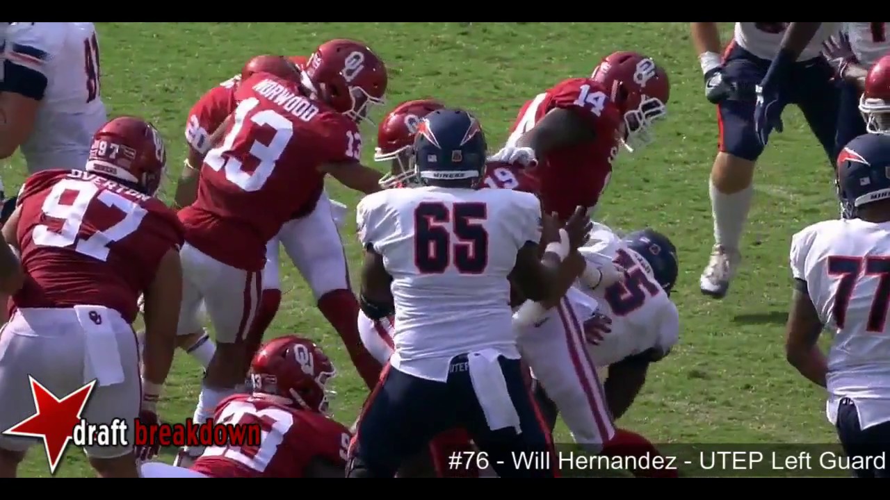 Will Hernandez (UTEP OG) vs Oklahoma 2017 - YouTube