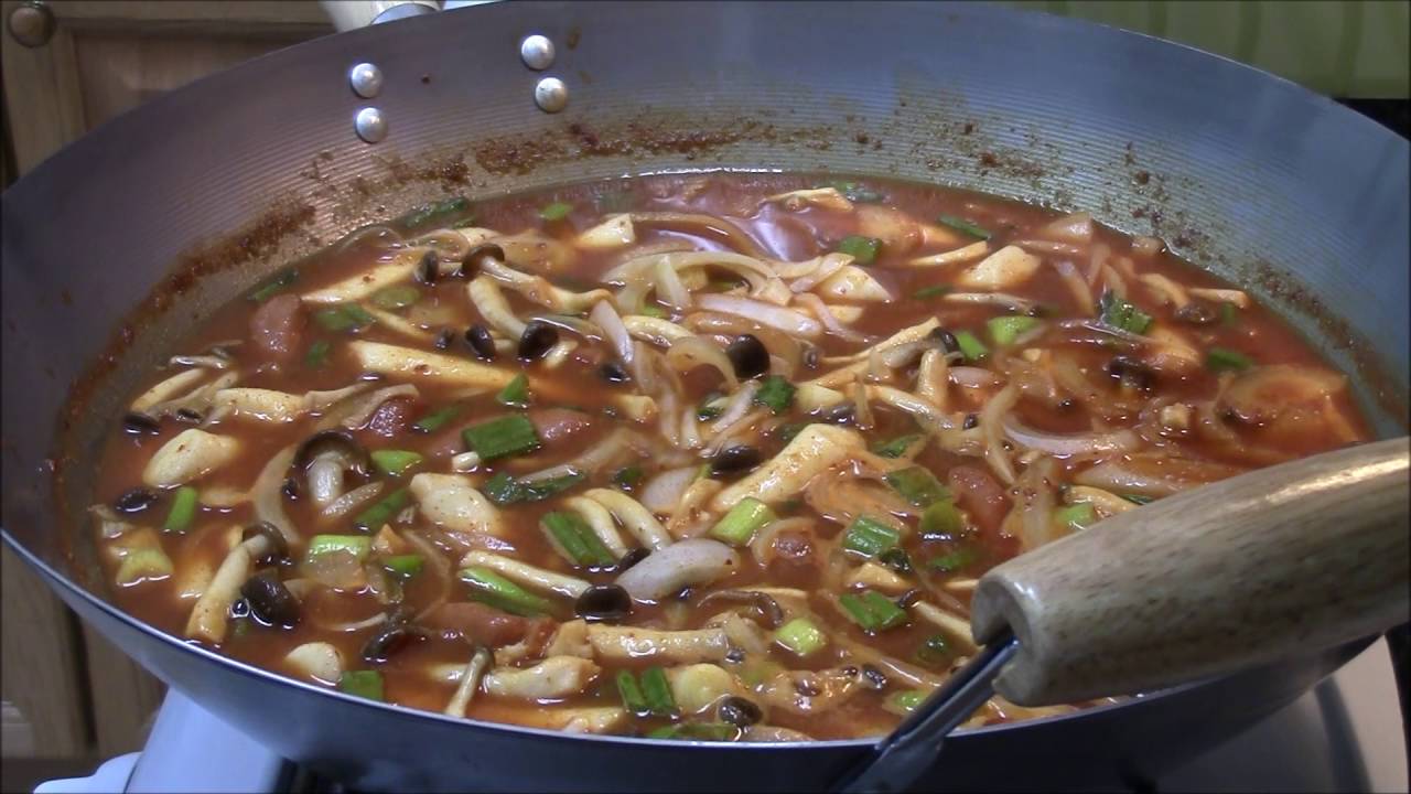 Korean Food How To Make Spicy Baked Cheese Tteokbokki 엽기떡볶이st★ 매운치즈떡볶이 ...