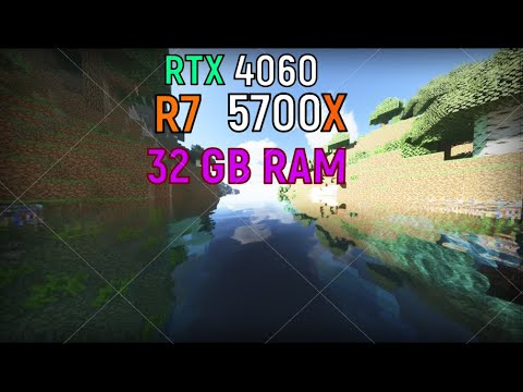 RTX 4060 RYZEN 7 5700X Minecraft test 2560x1440 monitor resolution ...
