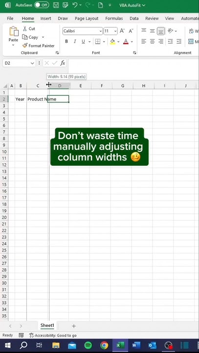 How To Learn Excel ll Advance Excel ll Column And Row Automatic Adjust ll #excel #spreadsheets # ...