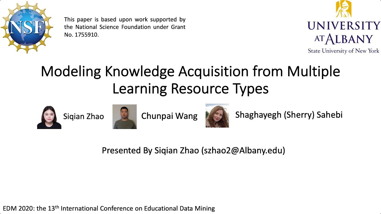 Modeling Knowledge Acquisition from Multiple Learning Resource Types ...