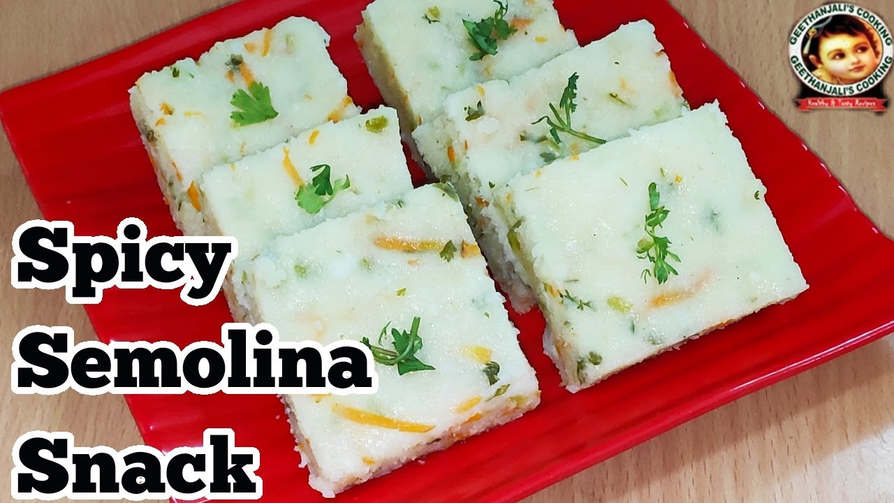Spicy Semolina Snack Recipe - YouTube