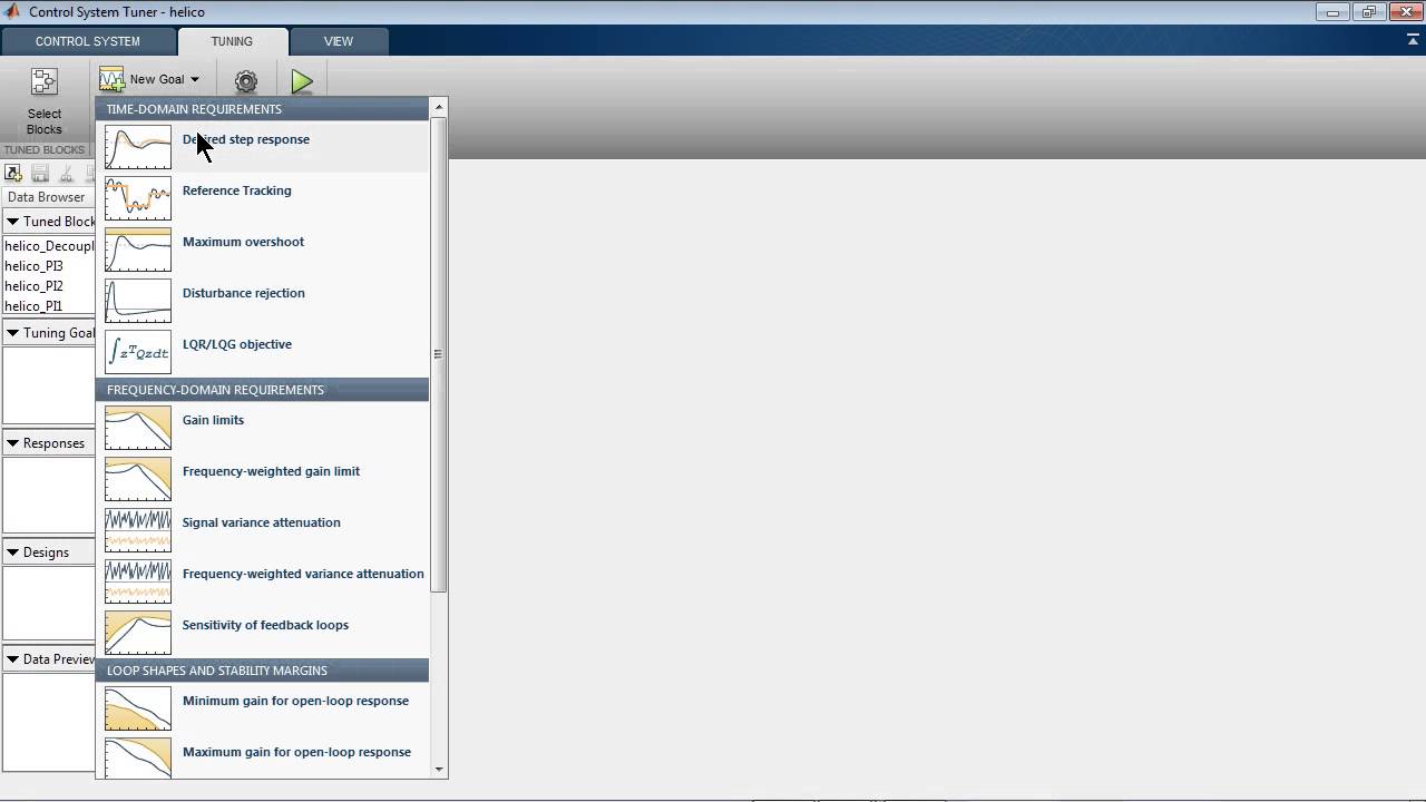 Automatic Tuning of a Helicopter Flight Control System MATLAB Video mp4 ...