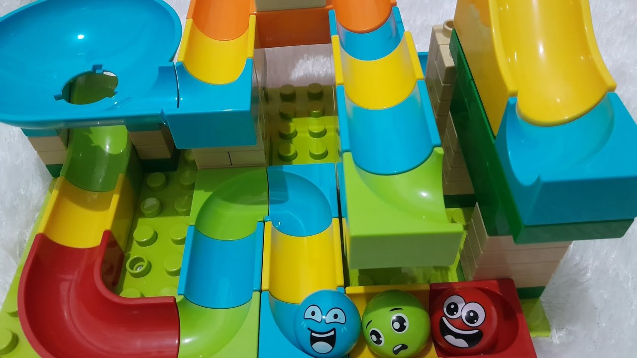 Satisfying Building Block Marble Run || Marble Run Construction - YouTube