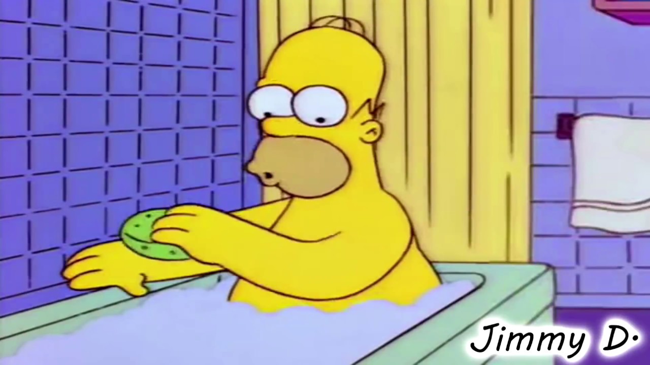 Homer gets touched in a way that makes him feel uncomfortable - YouTube