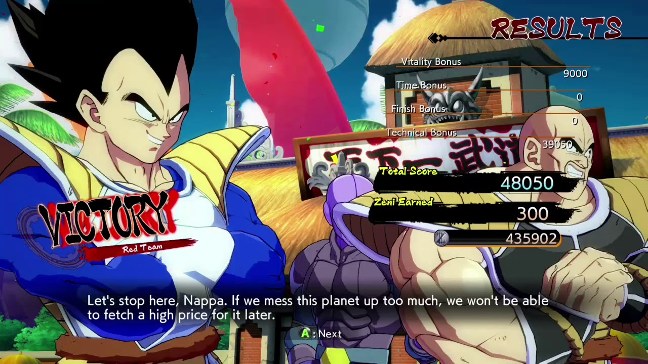 DBFZ - Base Vegeta Special Outro Quotes - YouTube