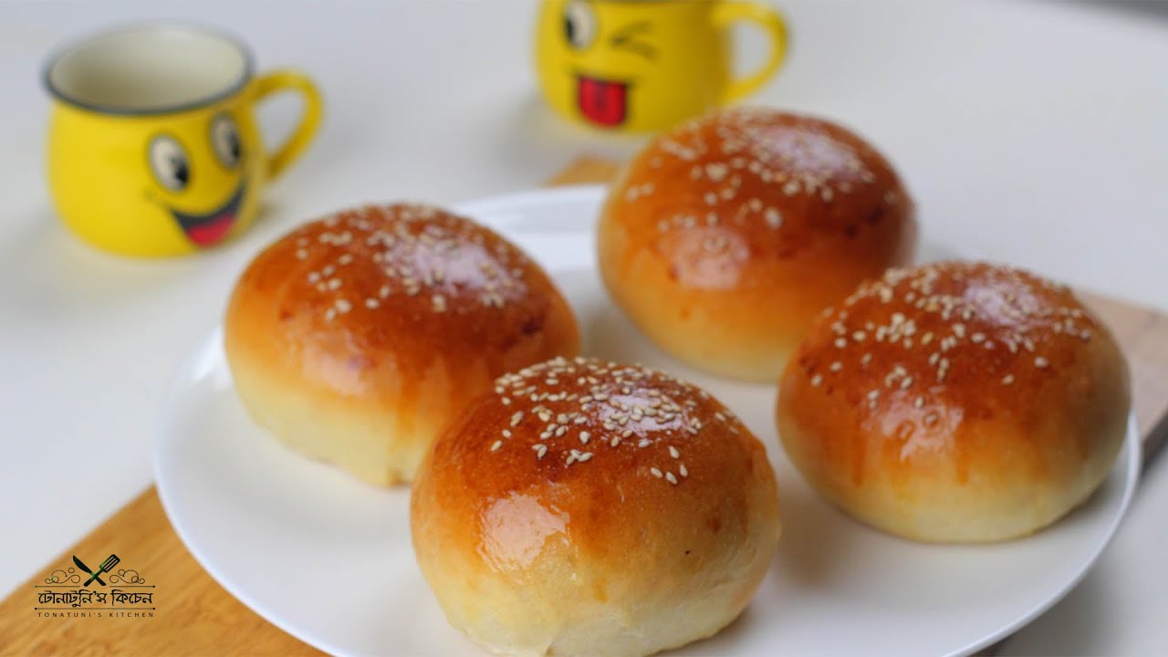 এখন বার্গার বানাতে পারবে সবাই || Perfect Burger Bun Recipe || Super ...