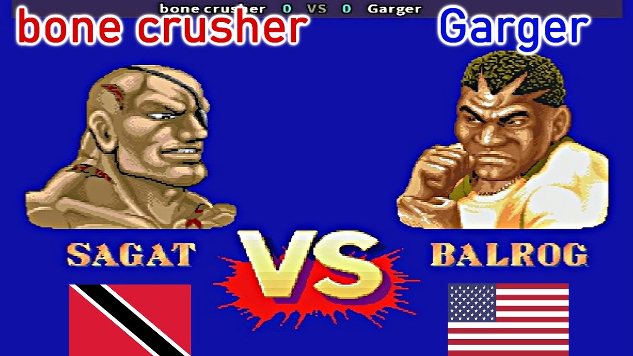 Street Fighter II': Hyper Fighting - bone crusher vs Garger - YouTube