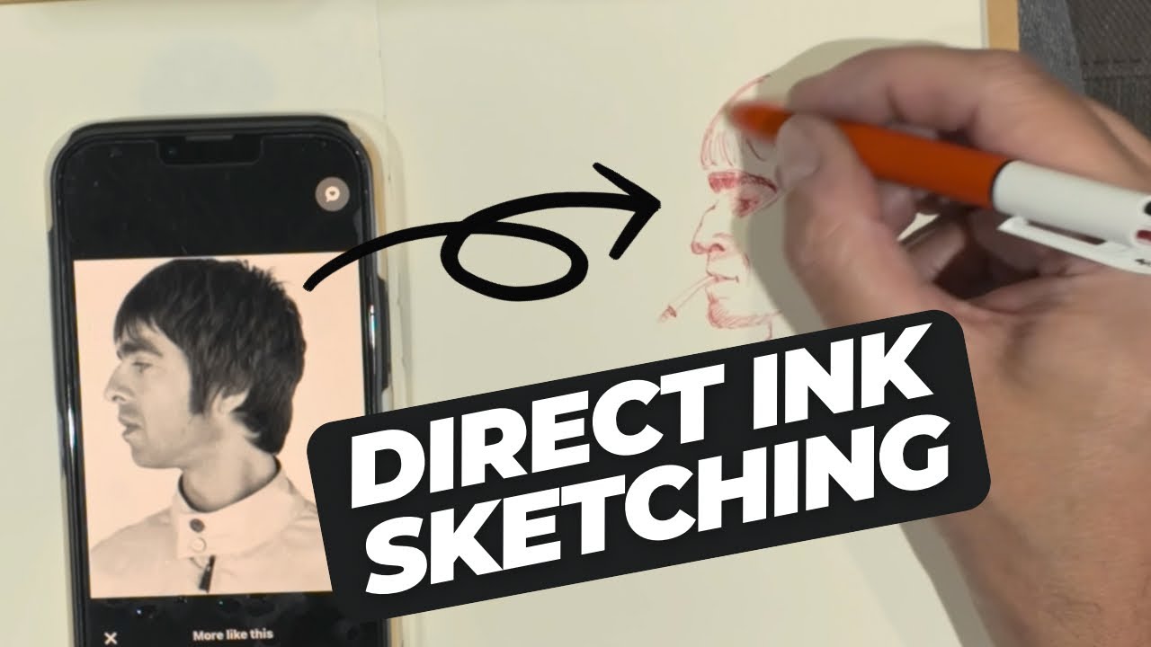 The Time Lapse Sketch That Is Done Direct In Bic Biro In My Sketch Book. - YouTube