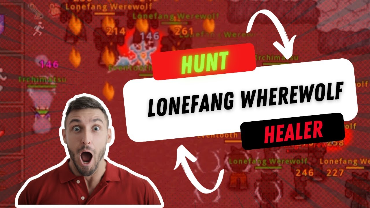 HUNT 🎮 LONEFANG WEREWOLF 🧙‍♂️HEALER 160+ TASK #lawl #lawlmmorpg #healer ...