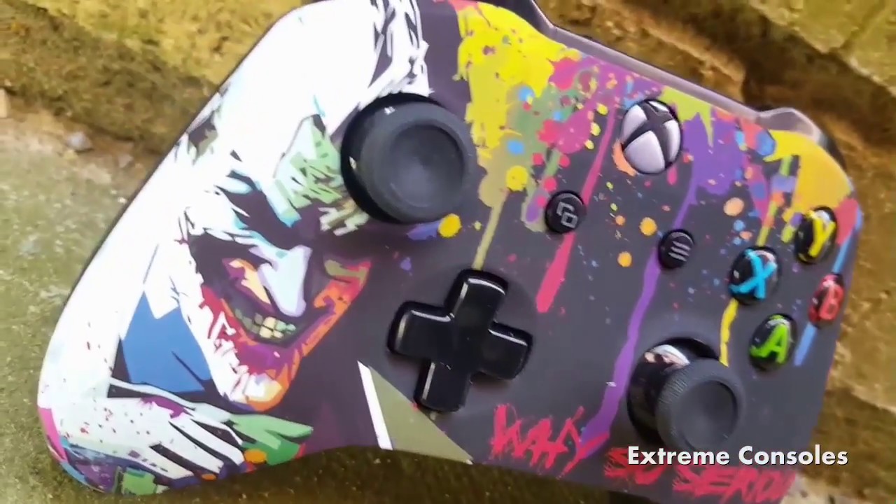 Why So Serious.. Joker themed Xbox One X custom controller by Extreme ...