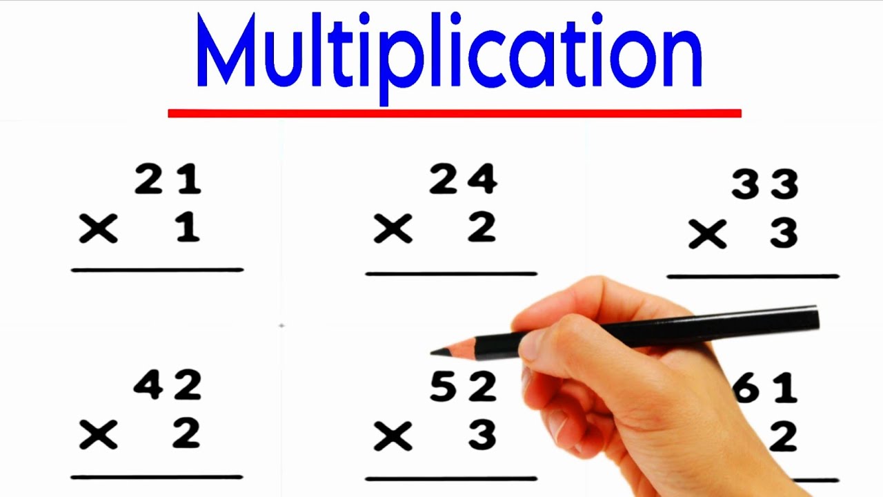 Multiplication 2 digit Numbers by 1 digit number - YouTube