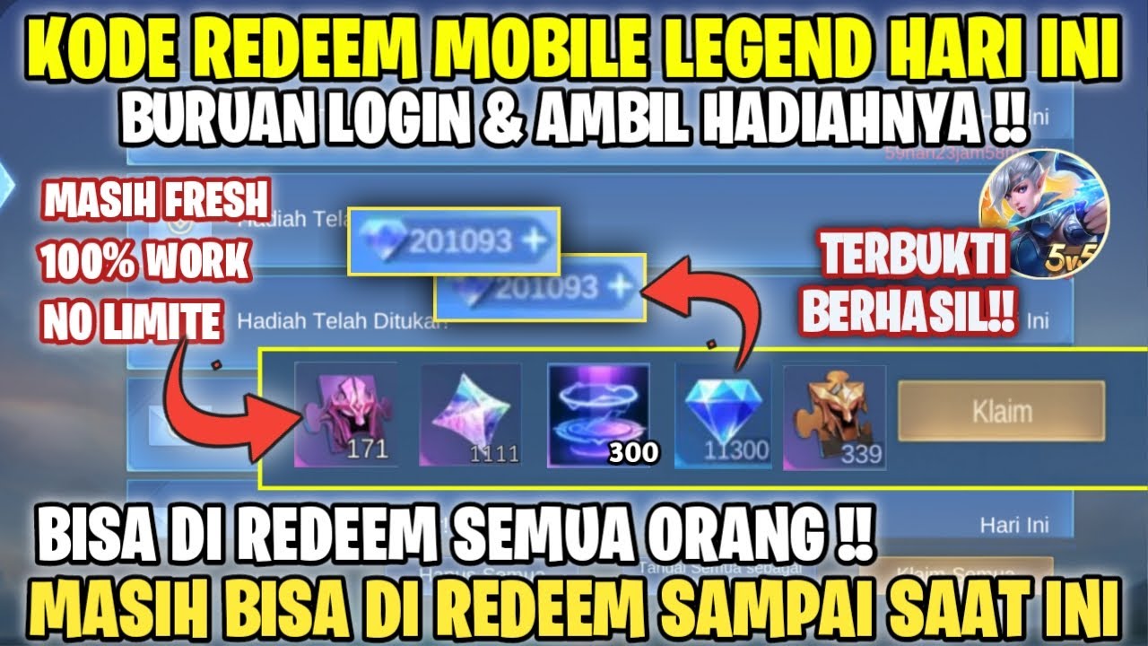 BURUAN REDEEM!! KODE REDEEM ML KODE REDEEM MOBILE LEGEND TERBARU HARI ...