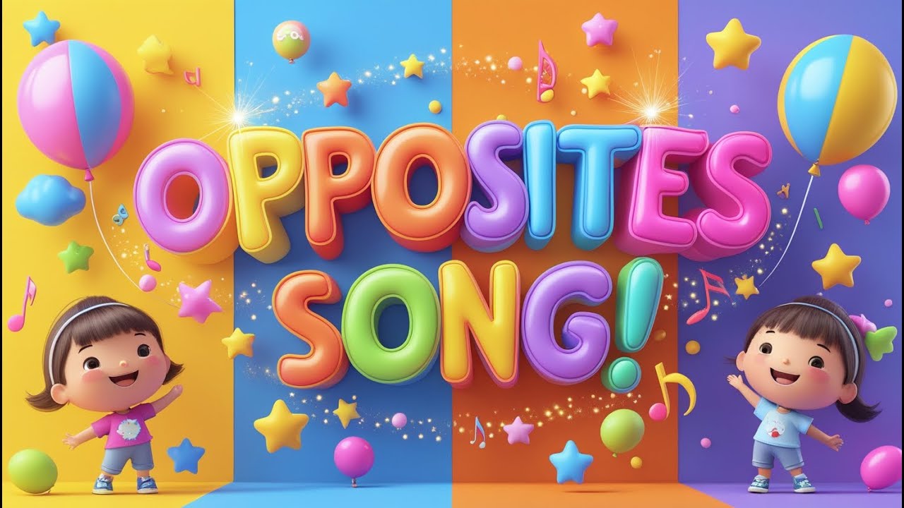 Learning Opposites with fun Song | 🎶 Fun opposites song for kids 🎶 ...