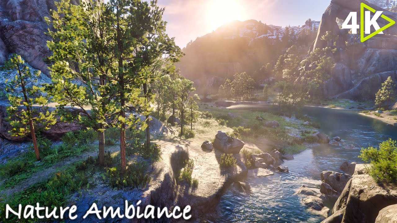 Relaxing Nature Sound Ambiance ASMR | RDR2 - Max Graphics [4K] - YouTube