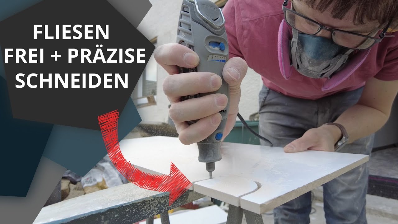 Komplexe Formen in Wandfliesen schneiden | Fräsen oder Flexen? | Dremel ...